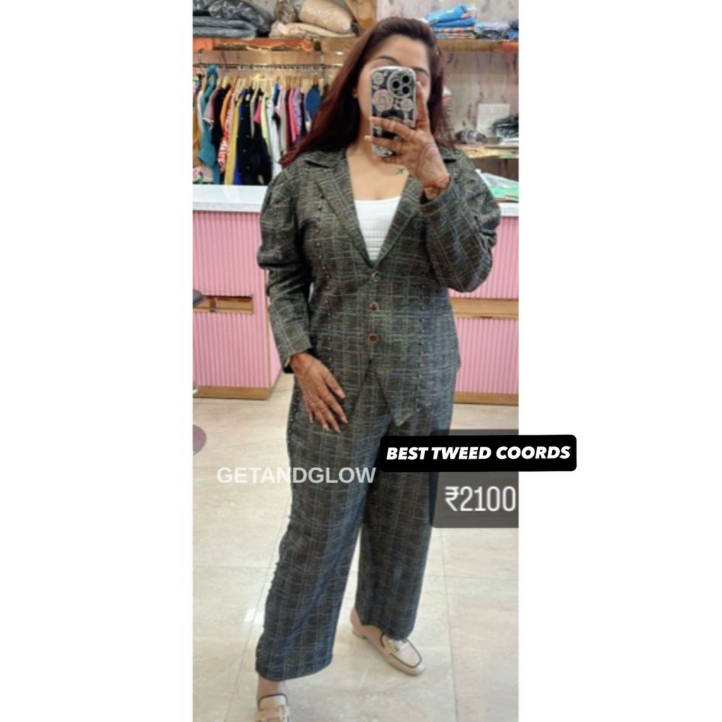 "TADA" Tweed Coords – GetandGlowlabel